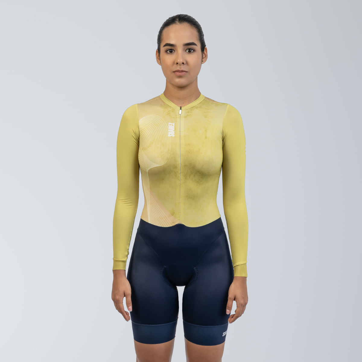 Enterizo De Ciclismo Mujer M.L. Vortex Mango Mint | Suarez Clothing - SUAREZ